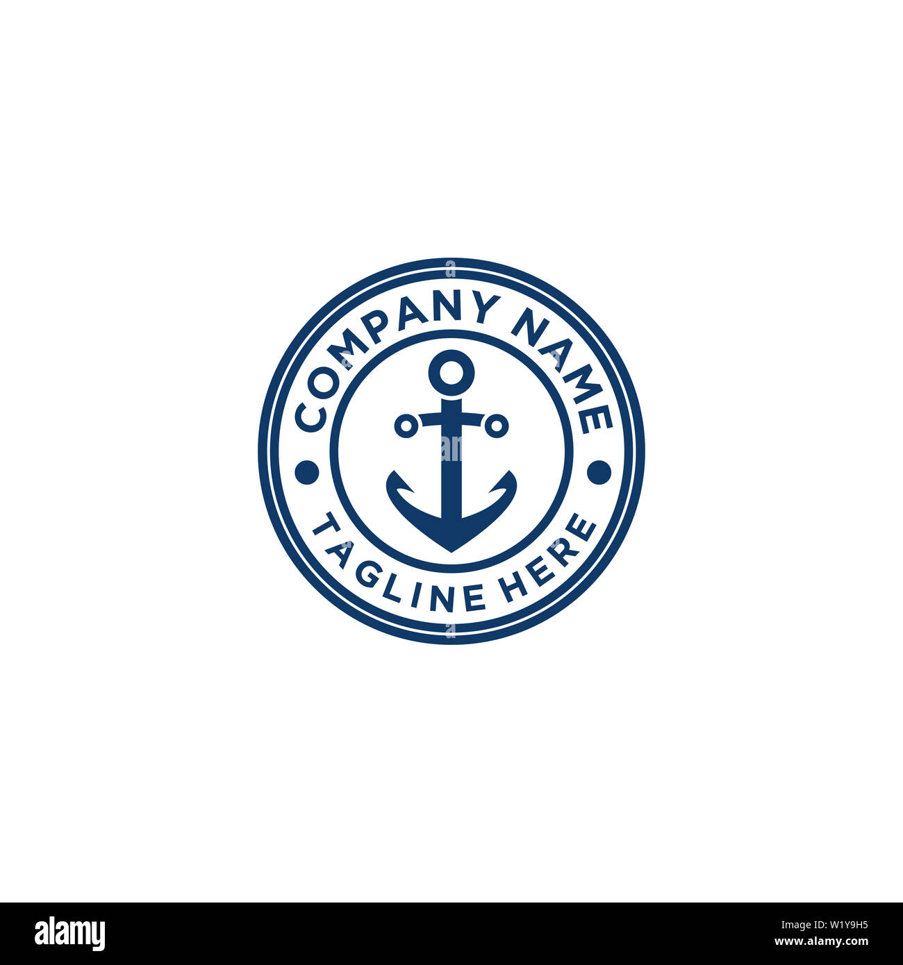 Anchor Logo Design Vector. Symbol of maritime icon or ocean business ...