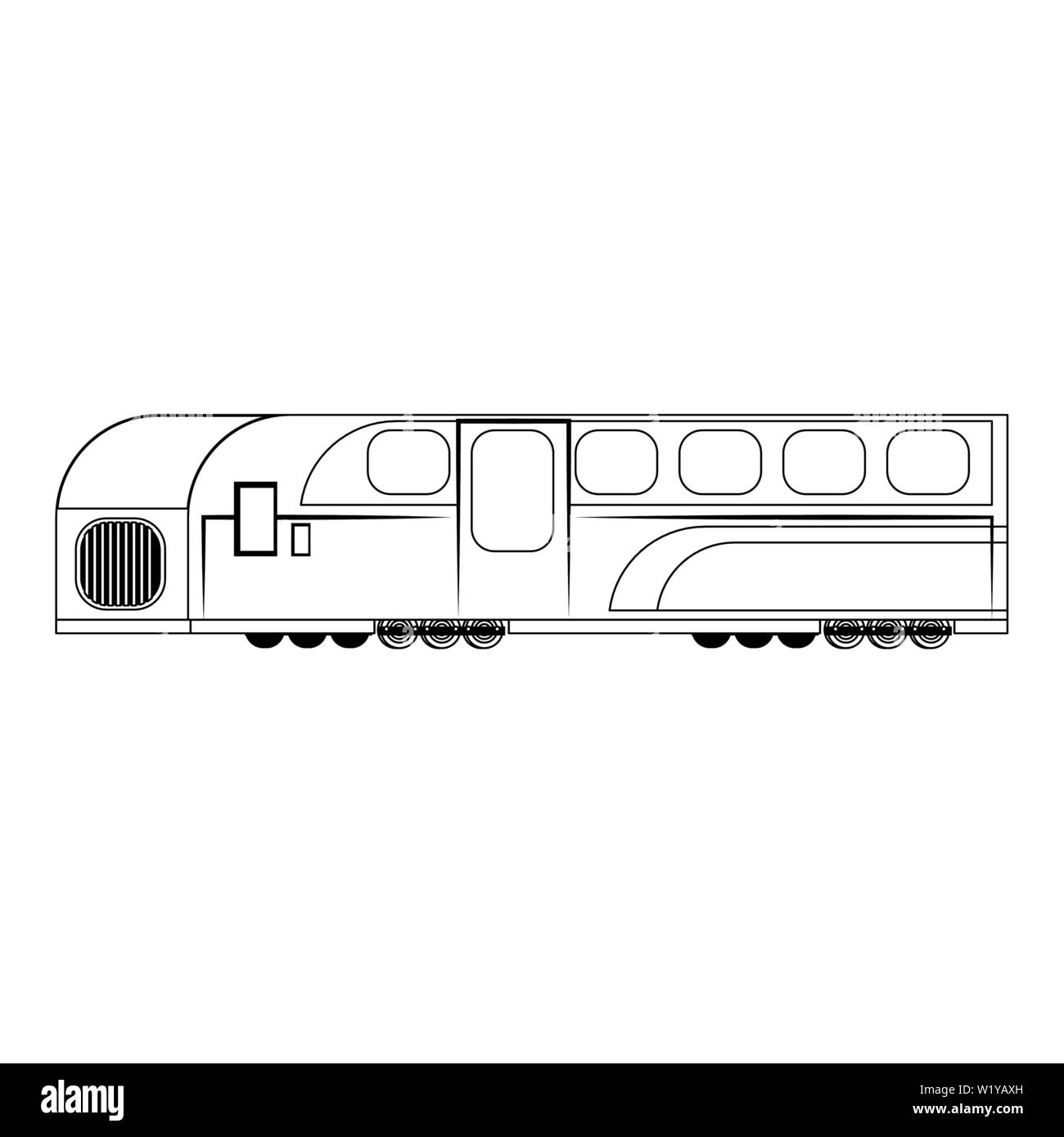 Passengers in interior train Stock Vector Images - Alamy
