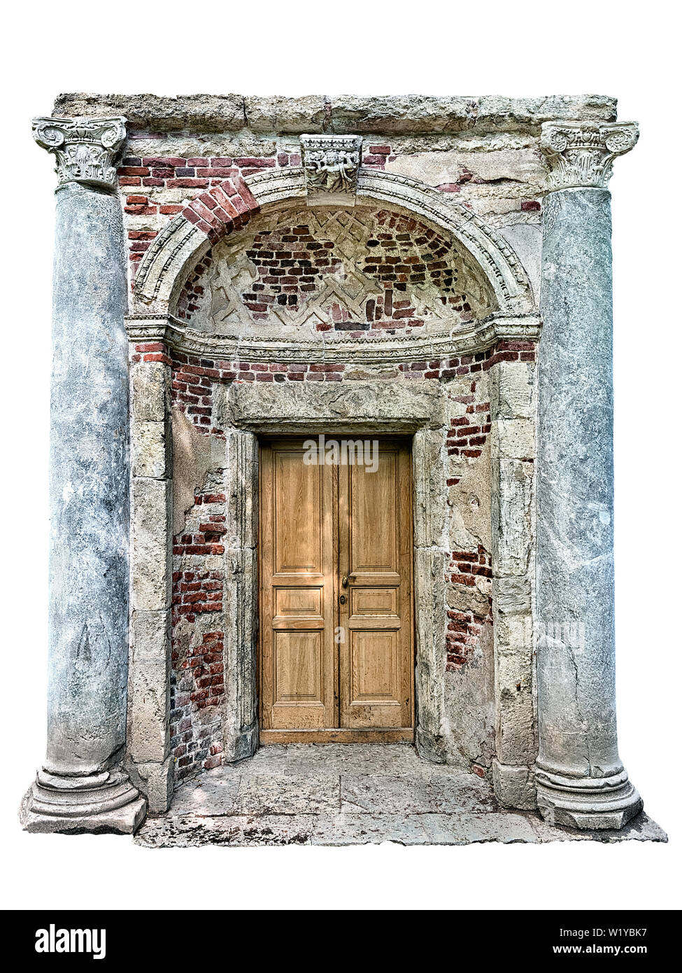 Old arch door on Cut Out Stock Images & Pictures - Alamy