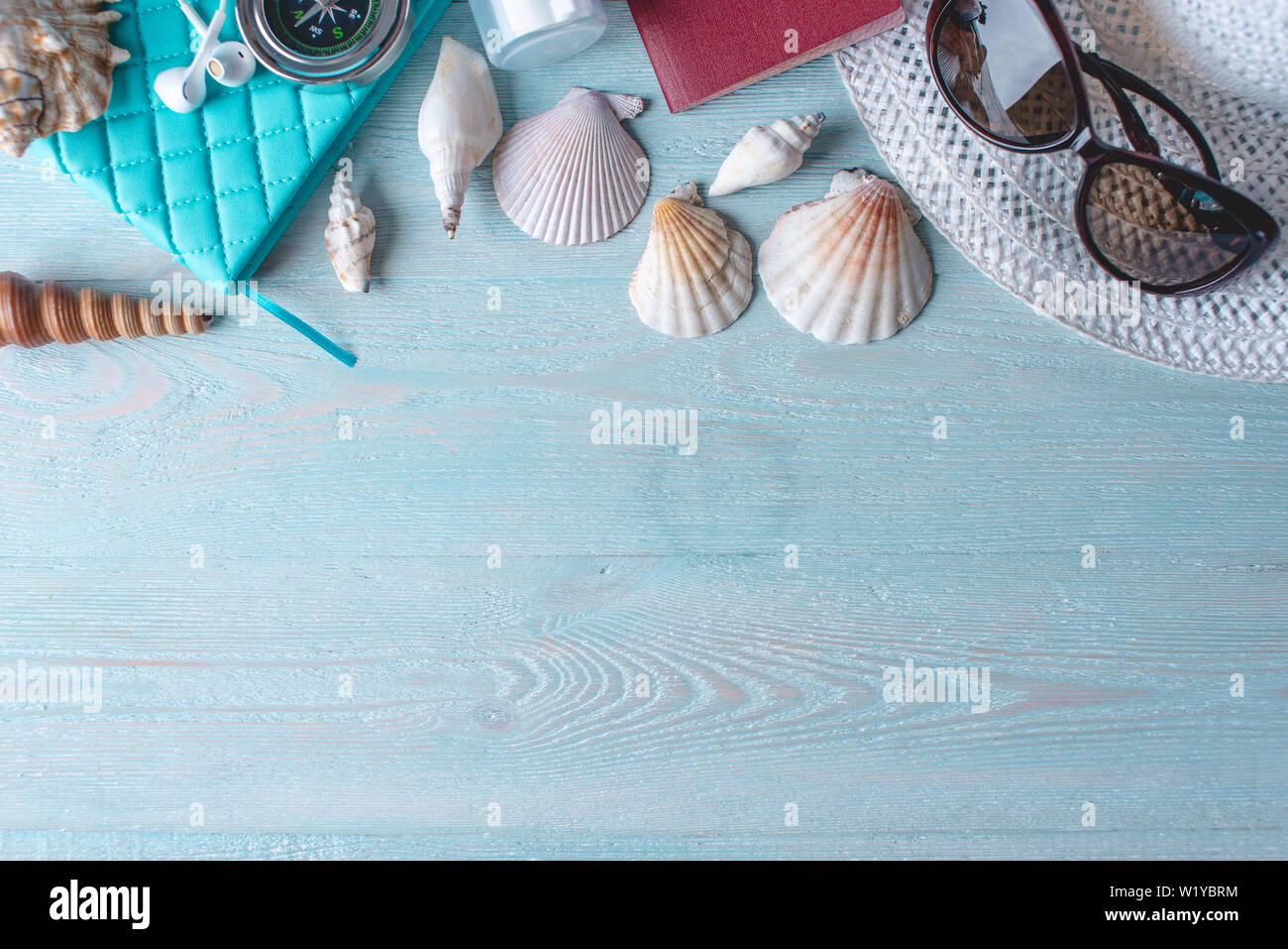 Accessories for a bright summer Sunny holiday in the resort. Items for ...