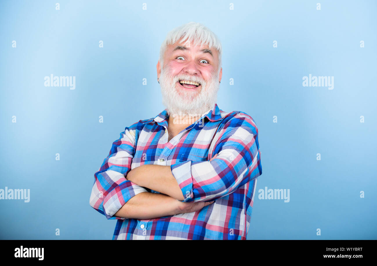 Beard and facial hair care. Barbershop hairdresser haircut. Grey hair ...