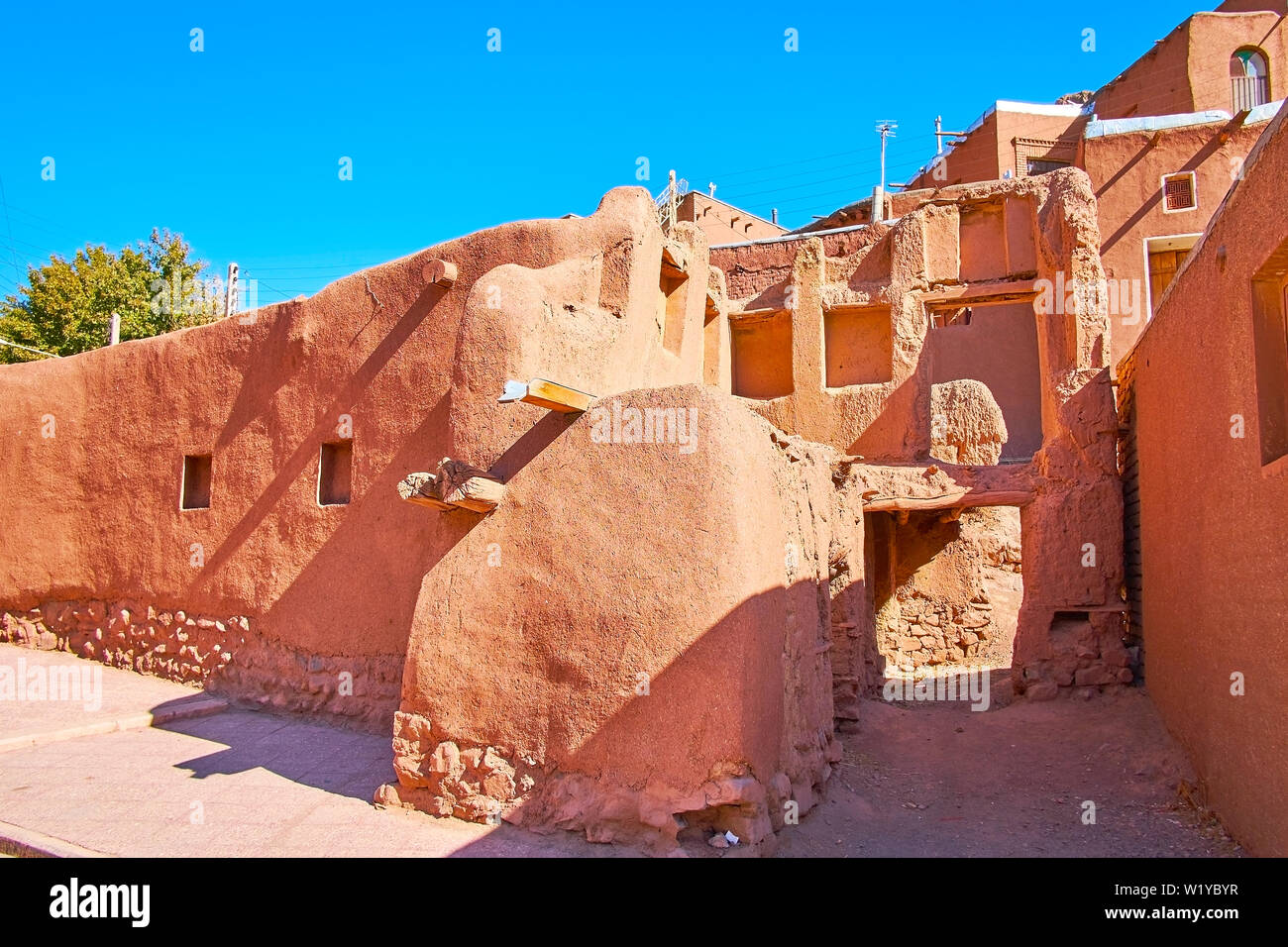 The ancient buildings of historic mountain village of Abyaneh, famous ...