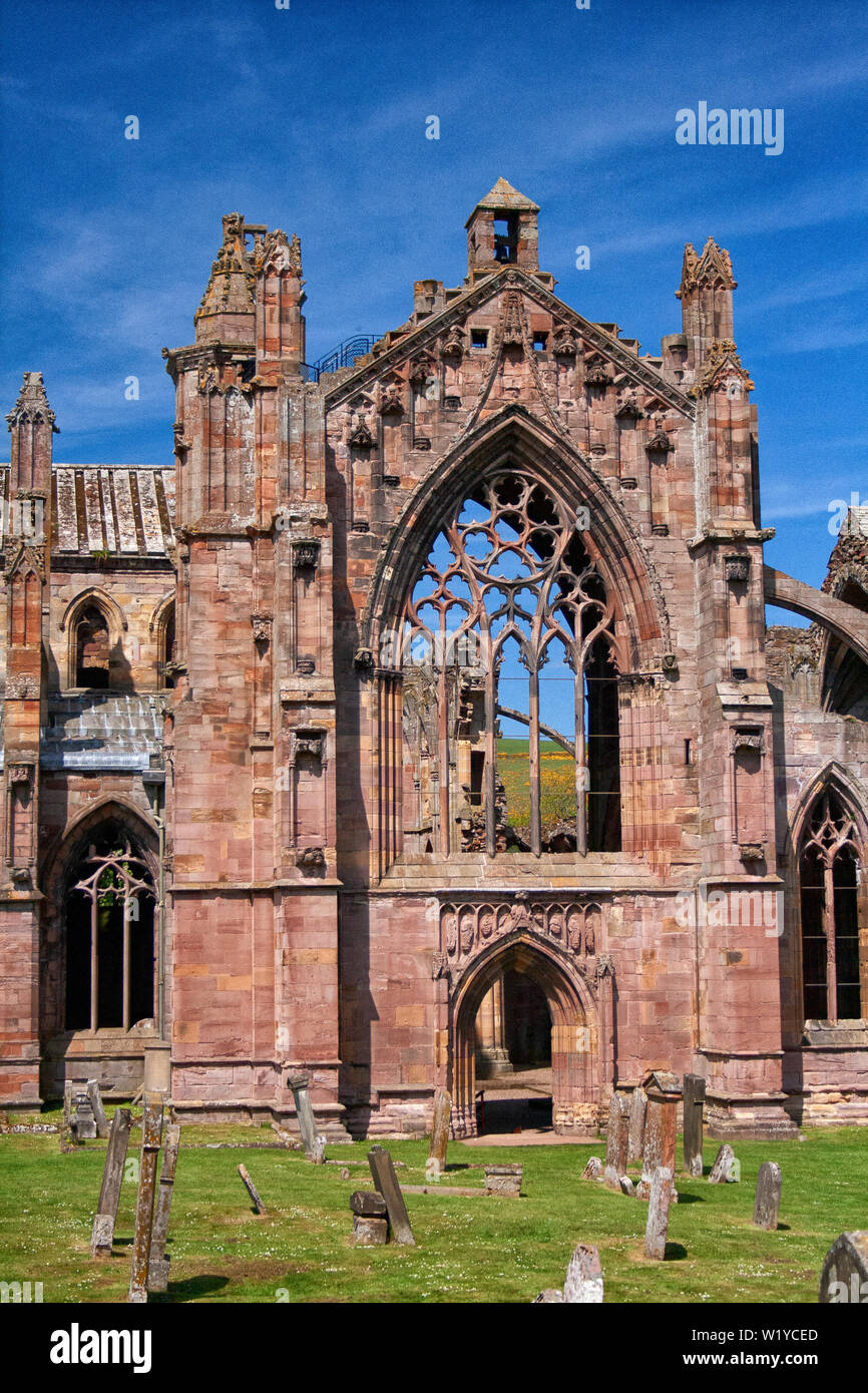 St Mary's Abbey - Melrose Abbey Stock Photo - Alamy