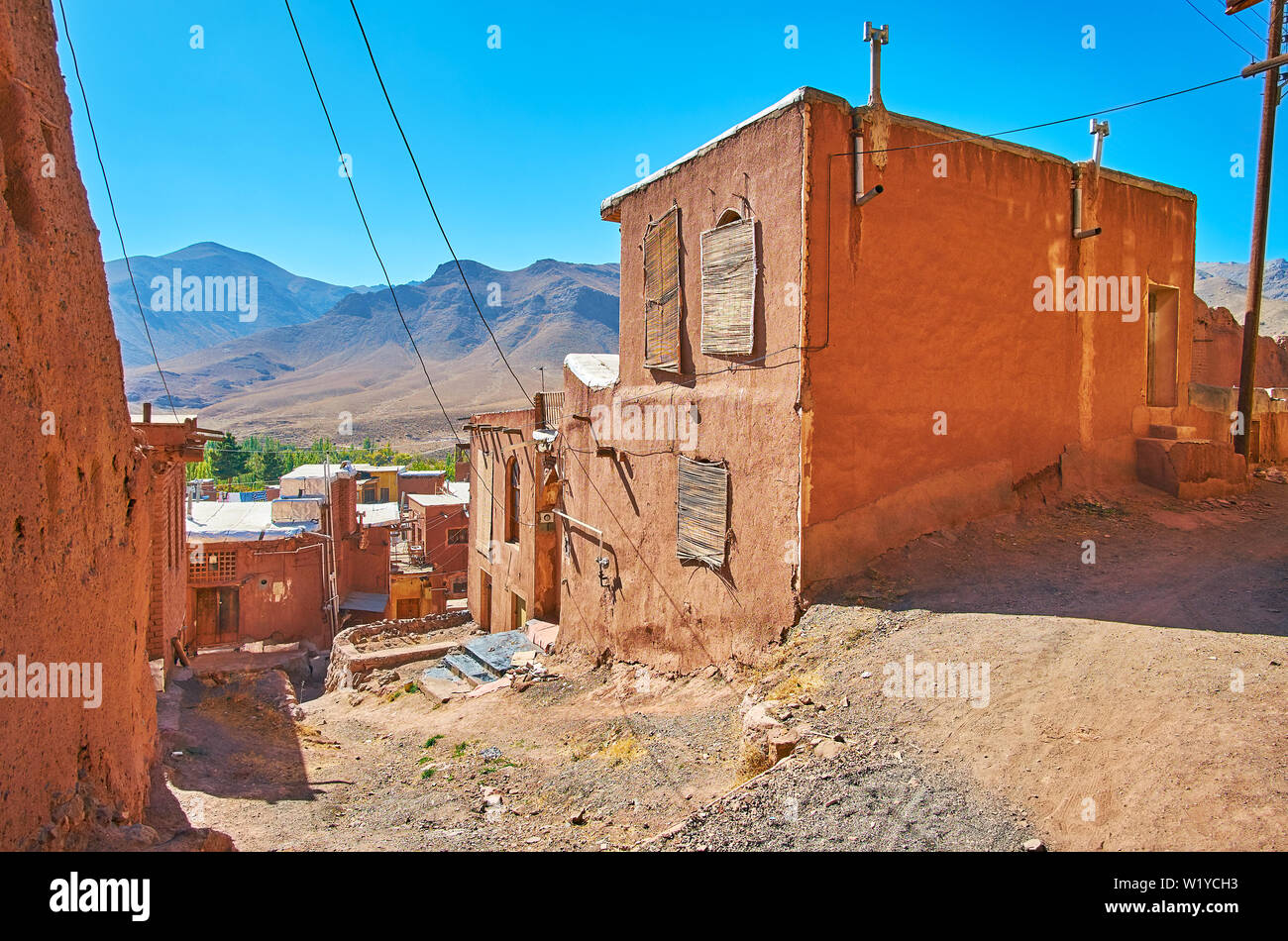 The steep descent with bad mud road due to the often landfalls in ...