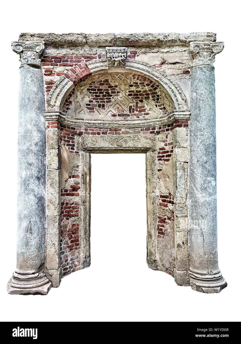 old stone arch isolated on white background Stock Photo - Alamy