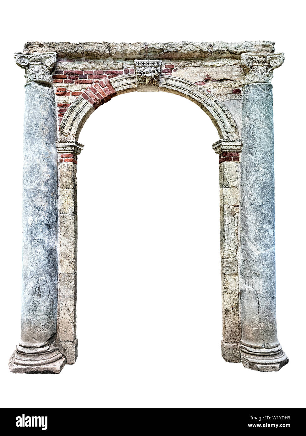 old stone arch isolated on white background Stock Photo - Alamy