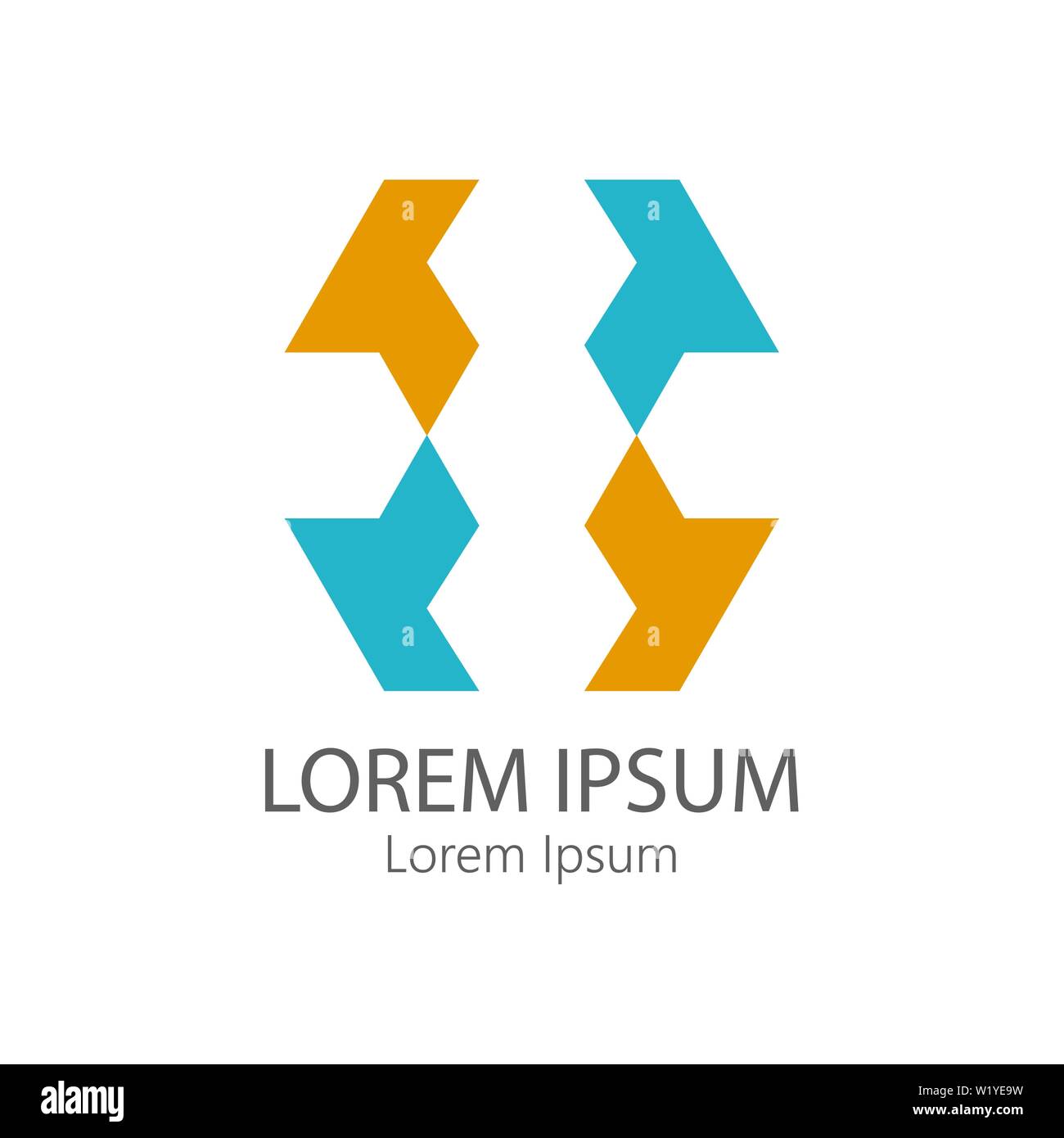 Isolated business logo with text on a with background - Vector Stock ...