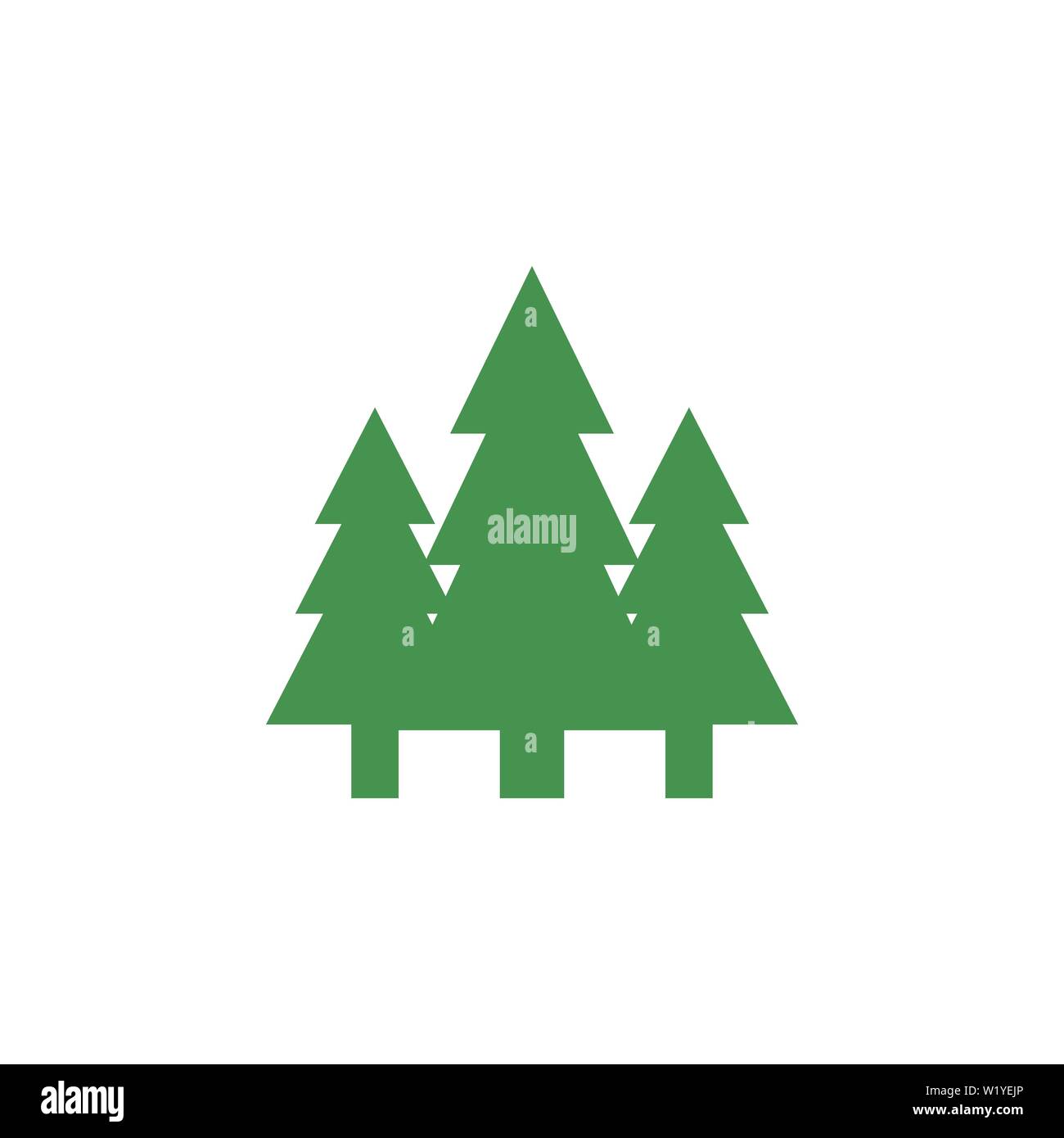 Fir trees icon. Green ecological sign. Protect planet. Vector ...
