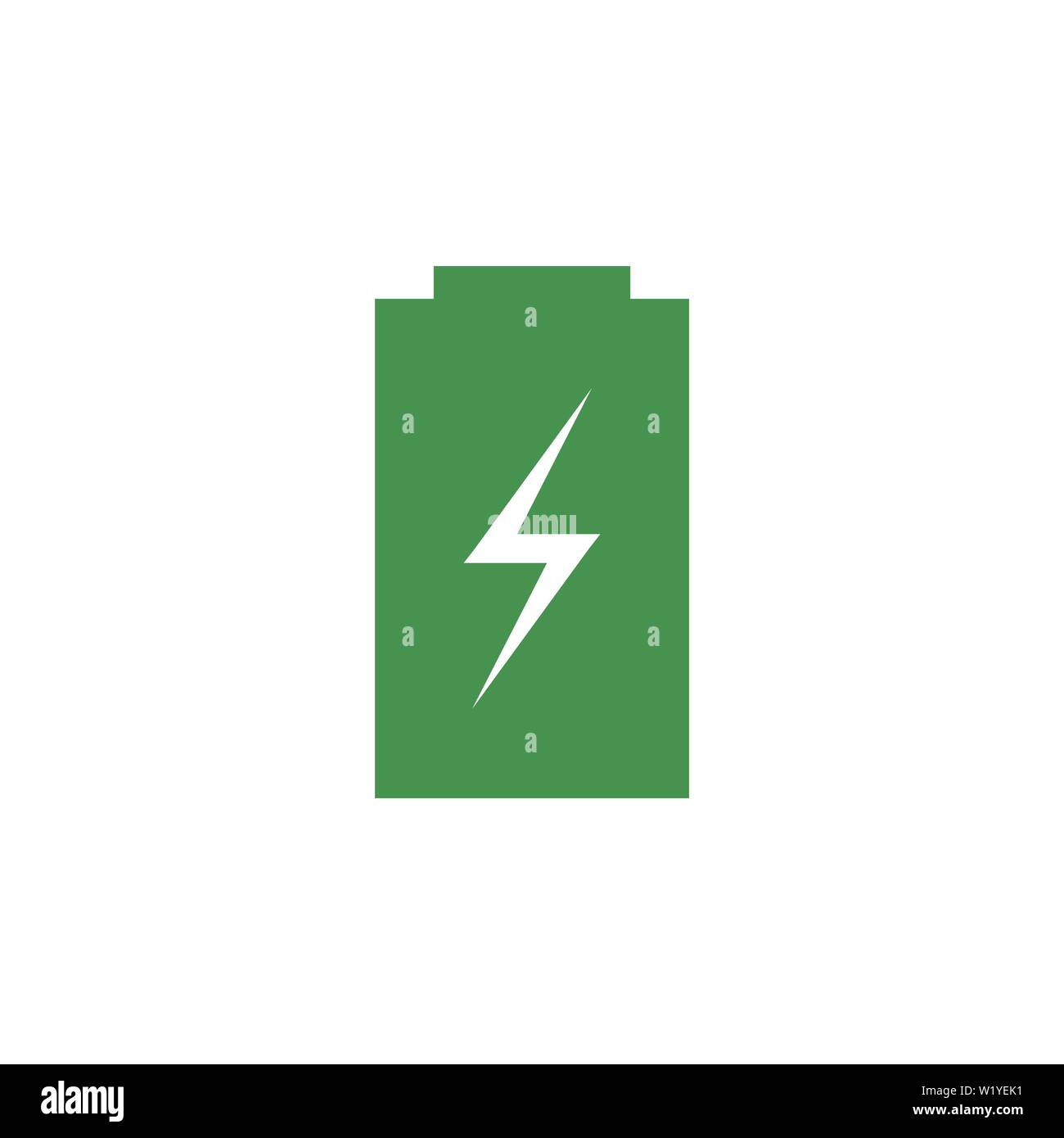 Battery icon. Green ecological sign. Protect planet. Vector ...