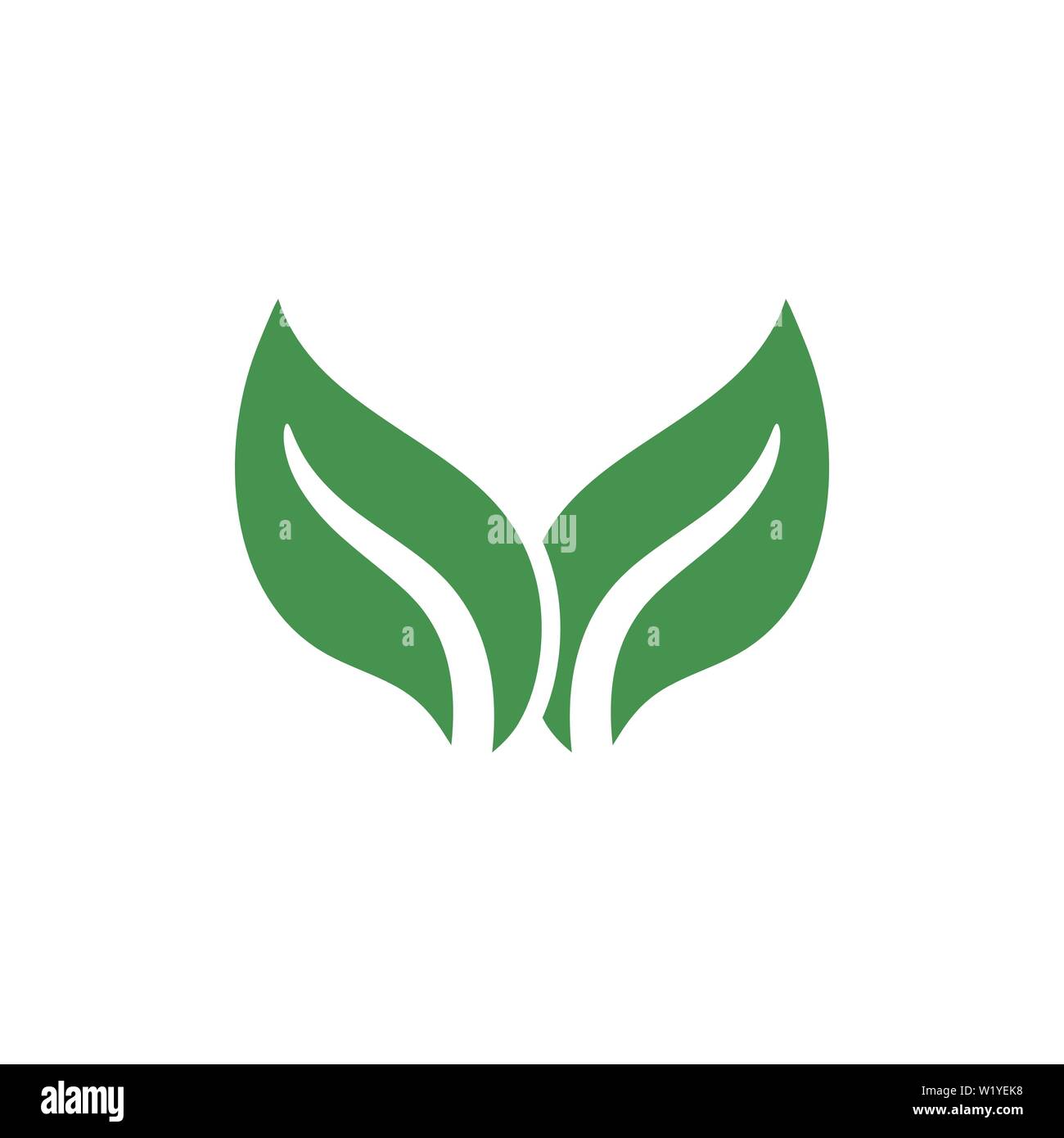 Leaves icon. Green ecological sign. Protect planet. Vector illustration ...