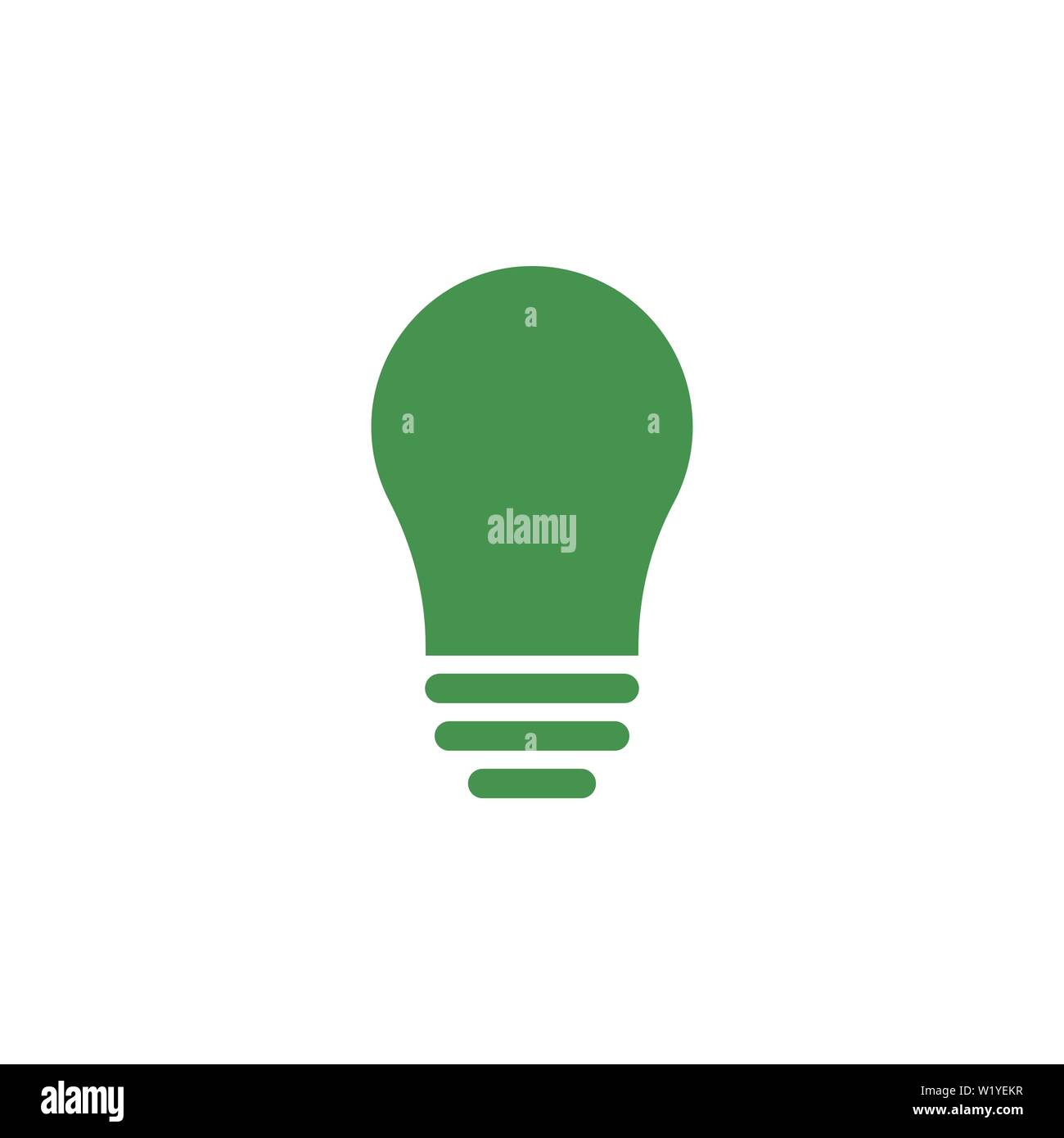 Lightbulb icon. Green ecological sign. Protect planet. Vector ...
