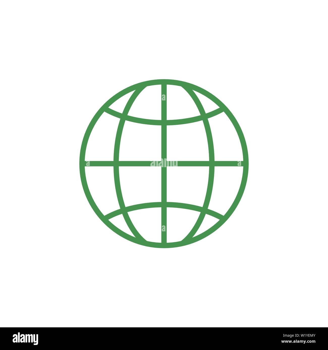 Web environment icon. Green ecological sign. Protect planet. Vector ...