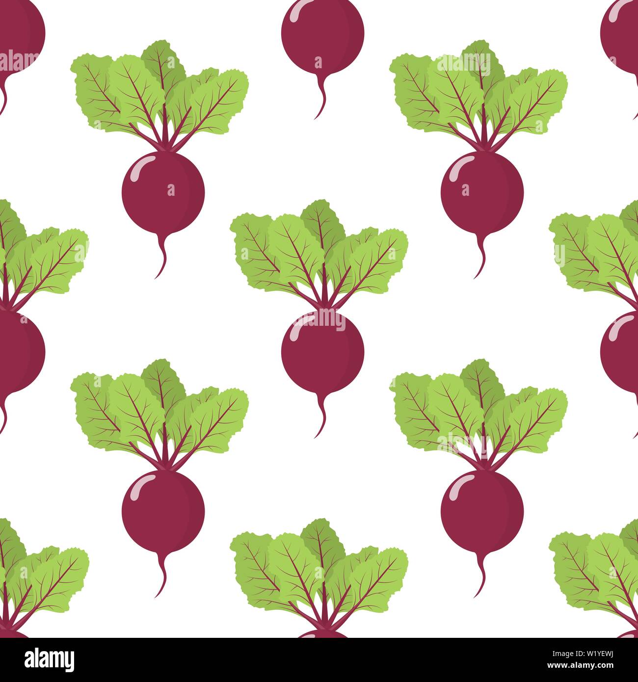 Seamless pattern with fresh beet vegetable. Organic food. Cartoon style ...
