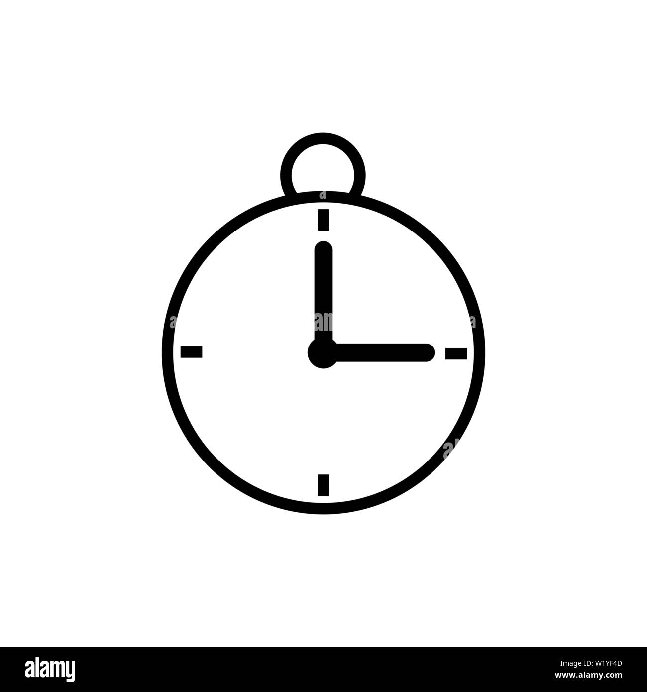 Stopwatch icon. Time symbol. Outline simple style. Vector illustration ... Stopwatch icon. Time symbol. Outline simple style. Vector illustration ...
