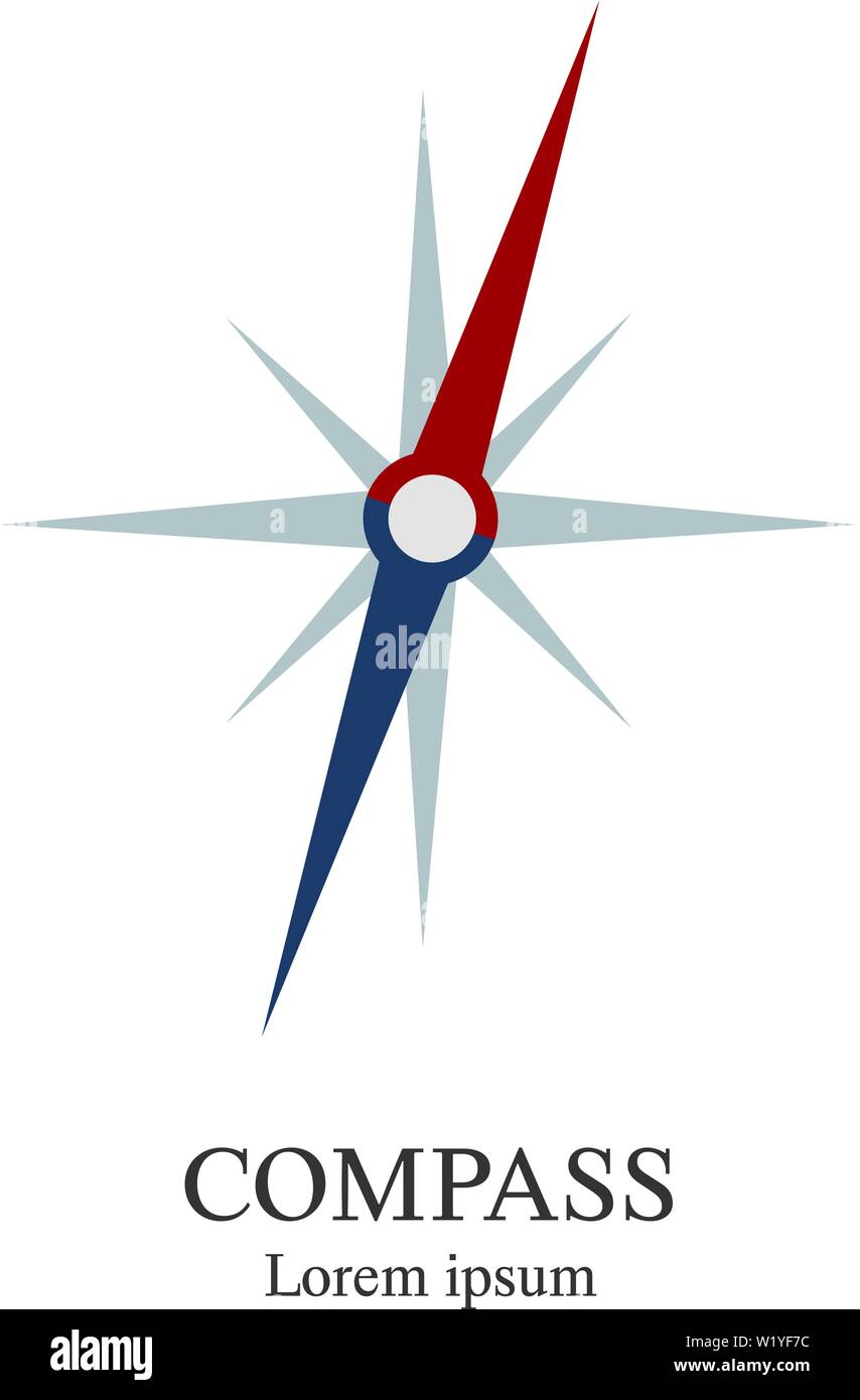 Compass icon. Travel company logo template. Abstract symbol of ...