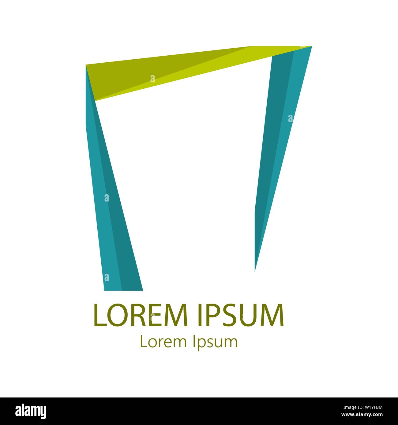 Isolated business logo with text on a with background - Vector Stock ...