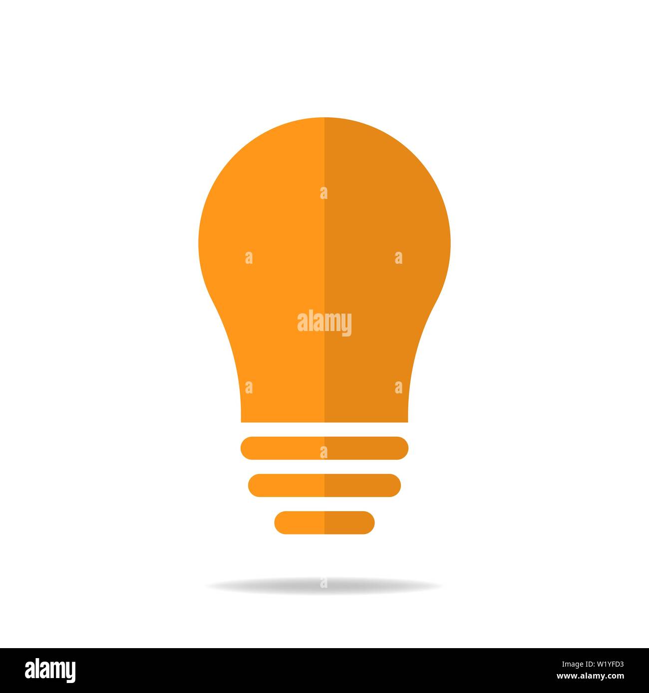 Lightbulb. Flat style icon of utilities. Symbol of light. Clean and ...