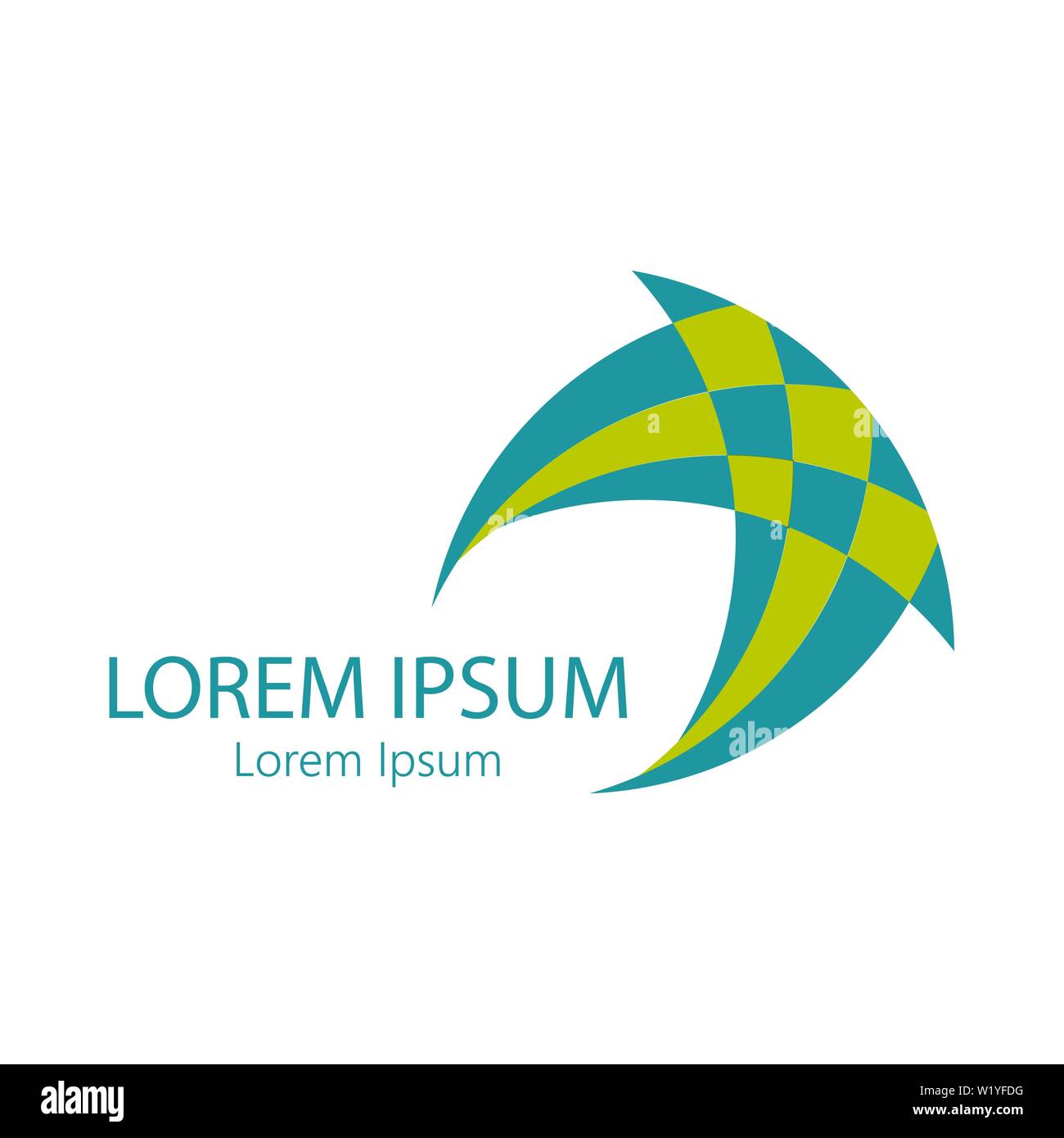 Isolated business logo with text on a with background - Vector Stock ...