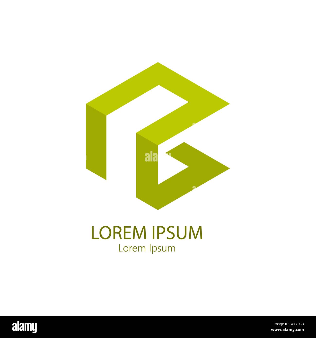 Isolated business logo with text on a with background - Vector Stock ...