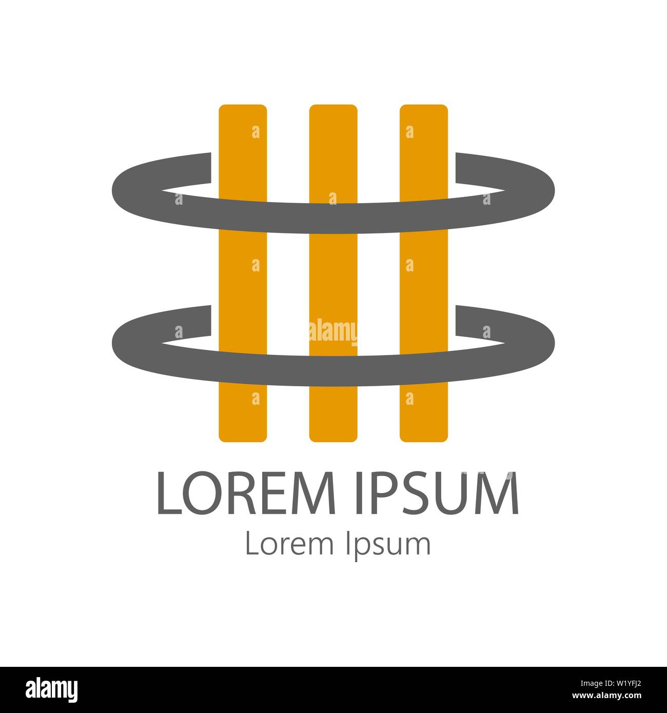 Isolated business logo with text on a with background - Vector Stock ...