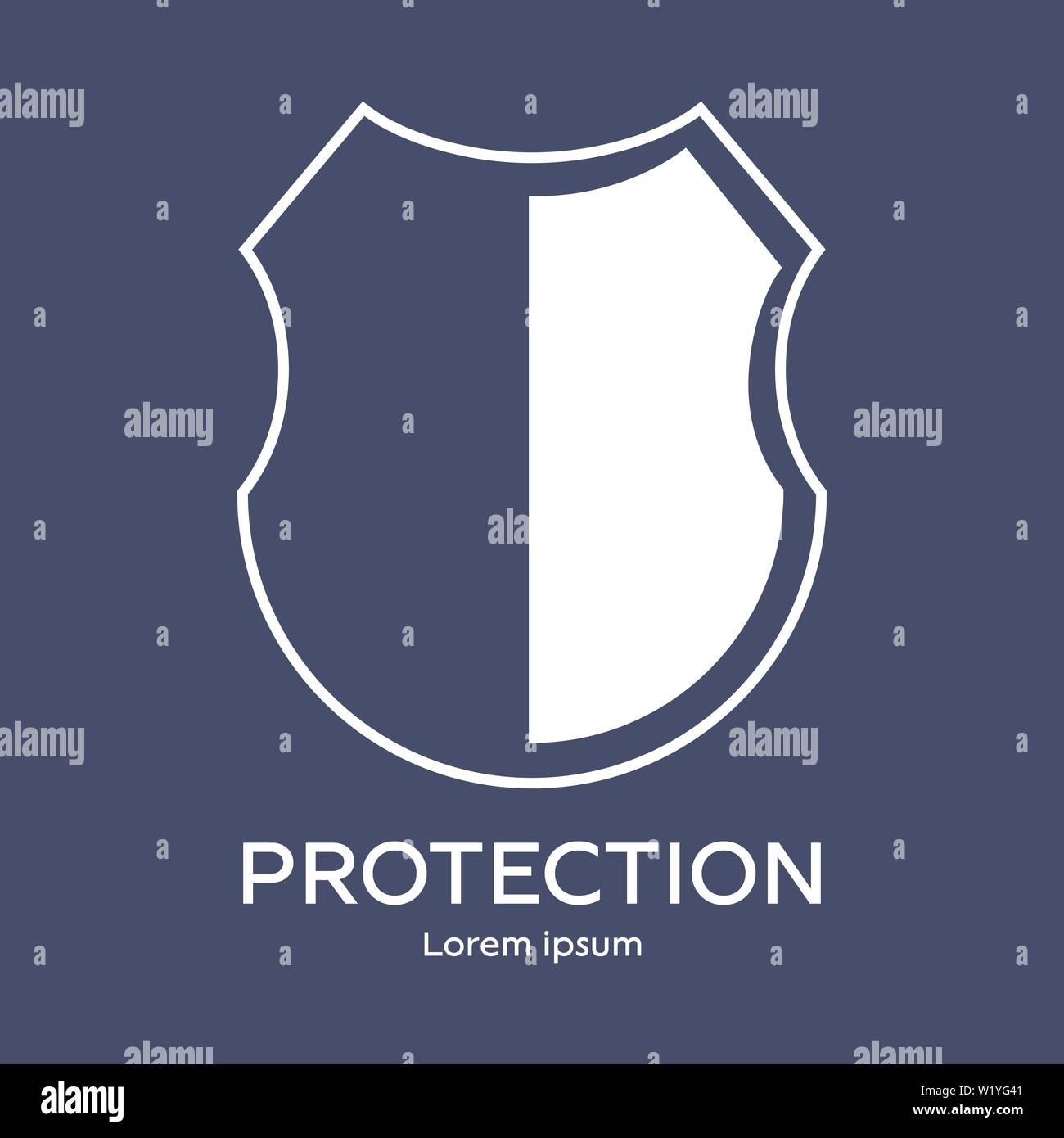 Shield icon. Security company logo. Abstract symbol of protection ...