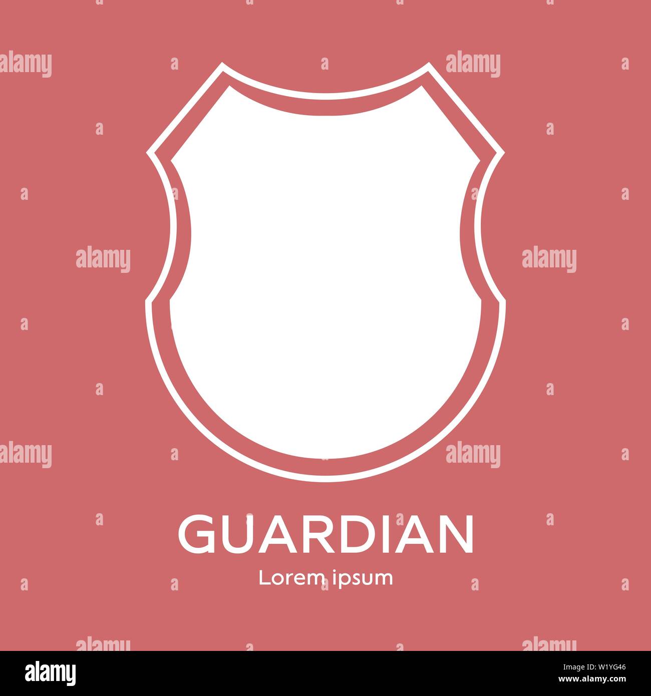 Shield icon. Security company logo. Abstract symbol of protection ...