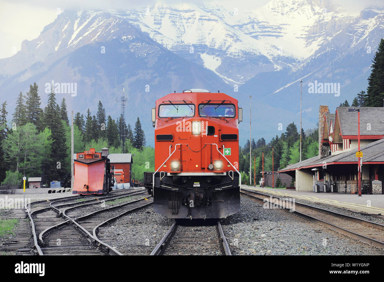 Freight train from Calgary Stock Photo - Alamy