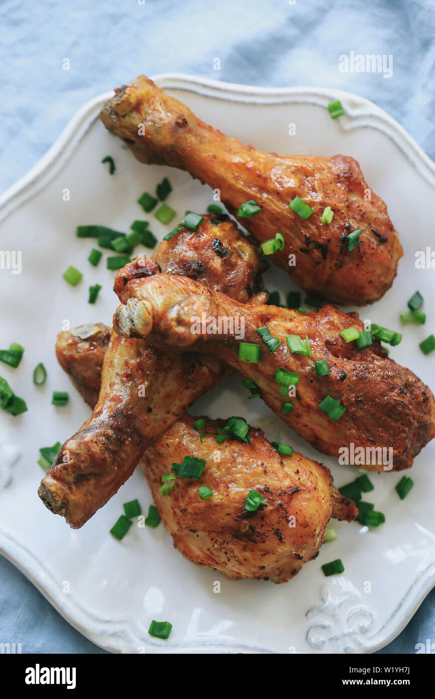 Fried chicken legs Stock Photo - Alamy