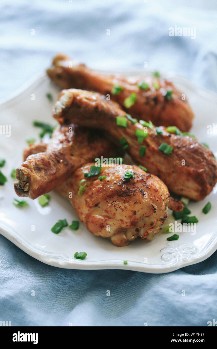 Fried chicken legs Stock Photo - Alamy