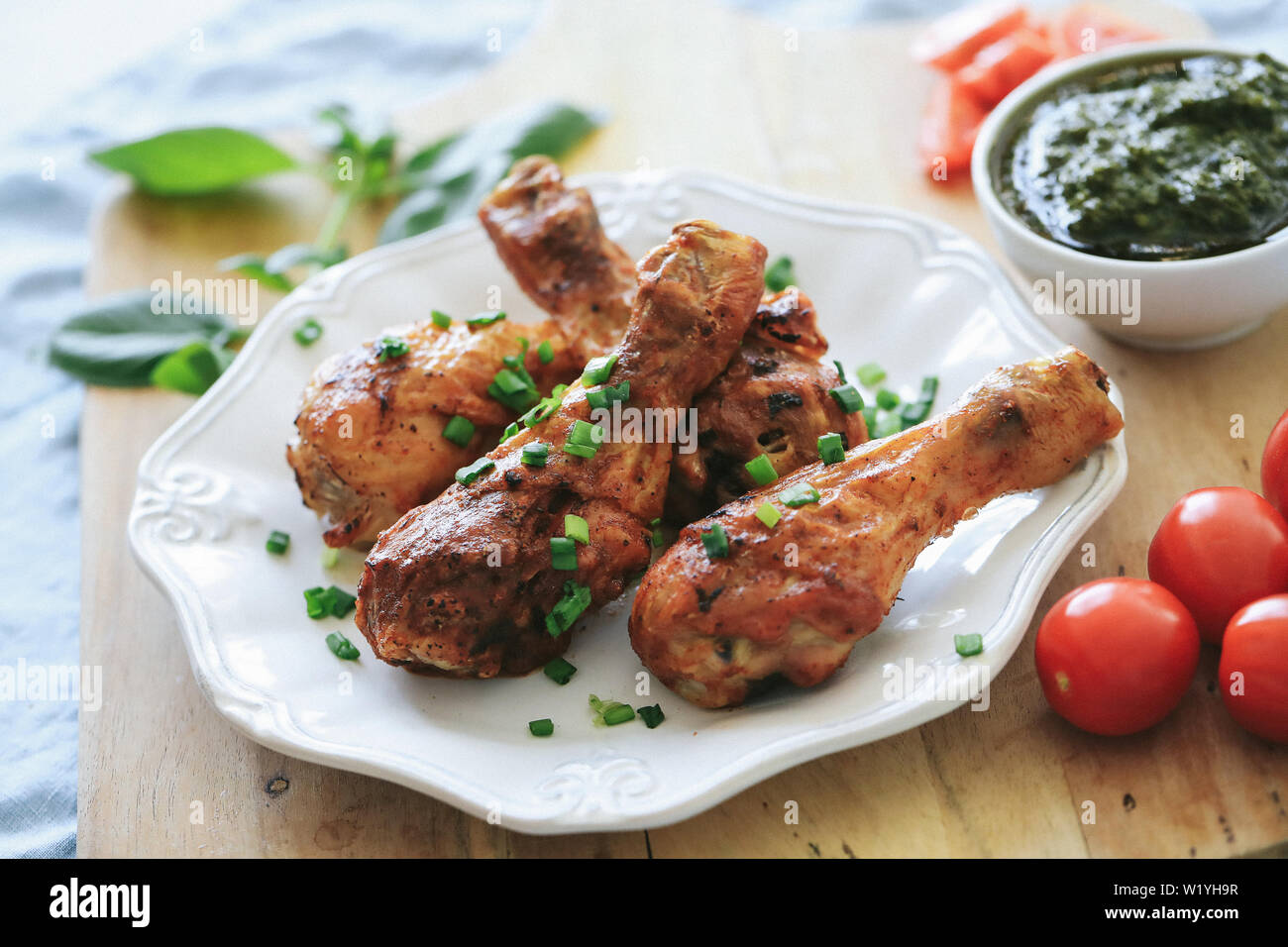 Fried chicken legs Stock Photo - Alamy