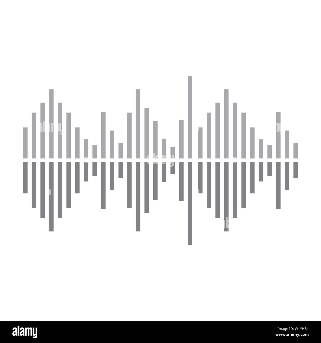 Sound waves vector illustration design template Stock Vector Image ...