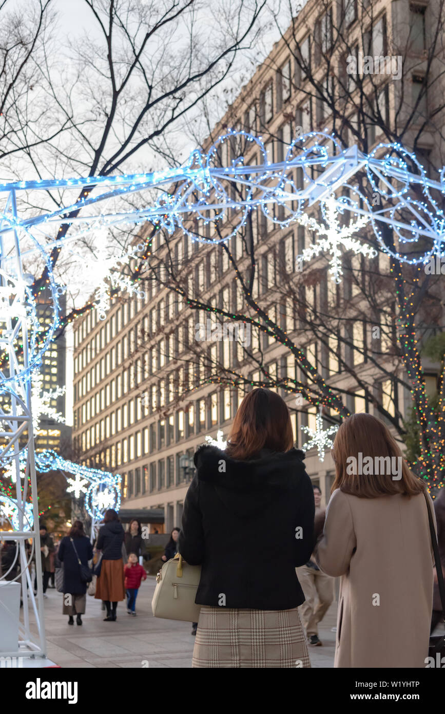 Festival of the Lights in Osaka. The winter illumination events ...