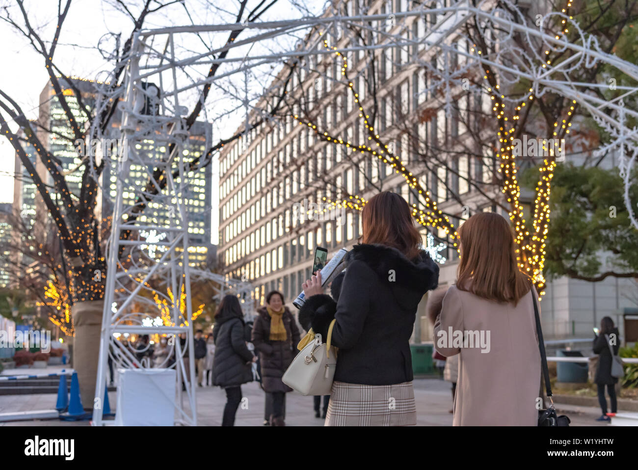 Festival of the Lights in Osaka. The winter illumination events ...