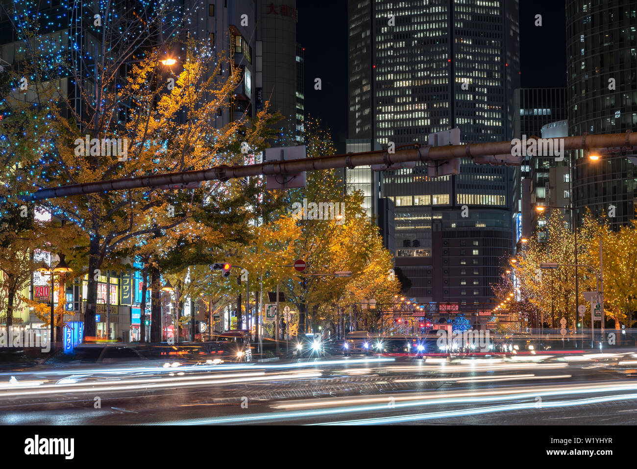 Festival of the Lights in Osaka. The winter illumination events ...