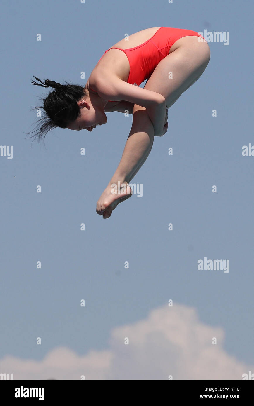 Naples, Italy. 4th July, 2019. Cho Eunbi of South Korea competes during ...
