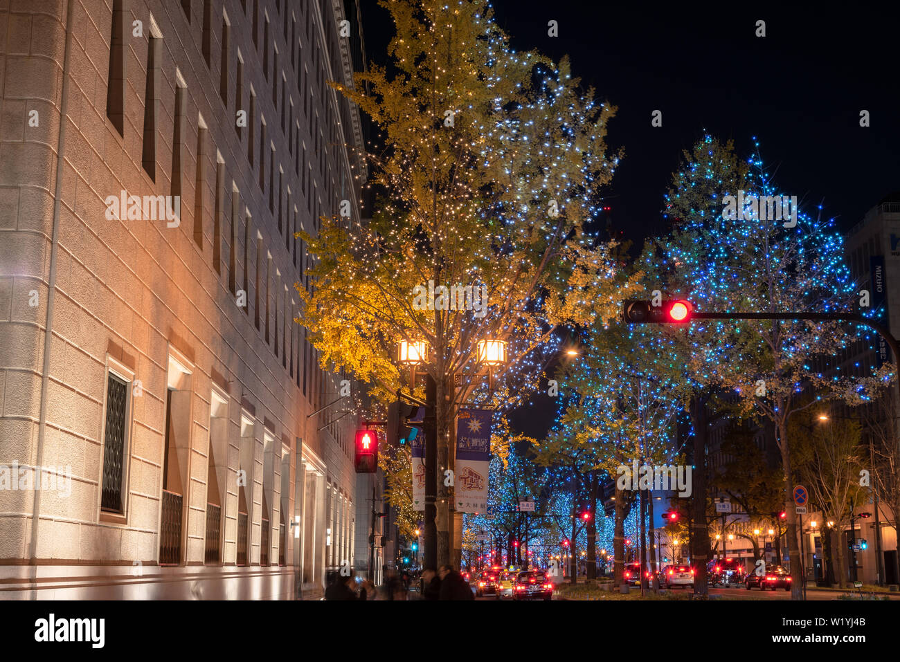 Festival of the Lights in Osaka. The winter illumination events ...