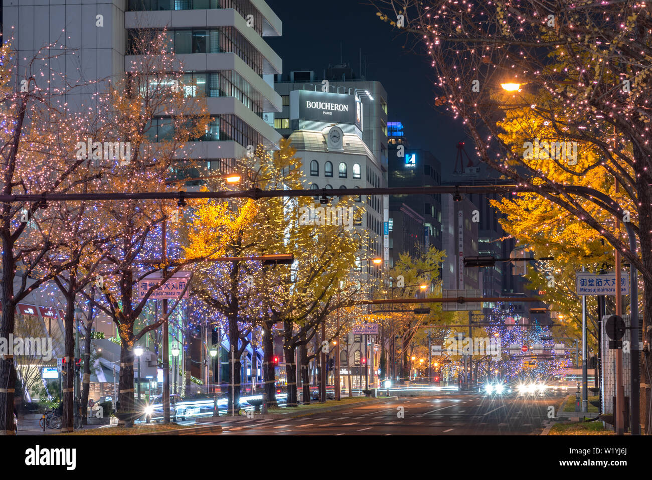 Festival of the Lights in Osaka. The winter illumination events ...