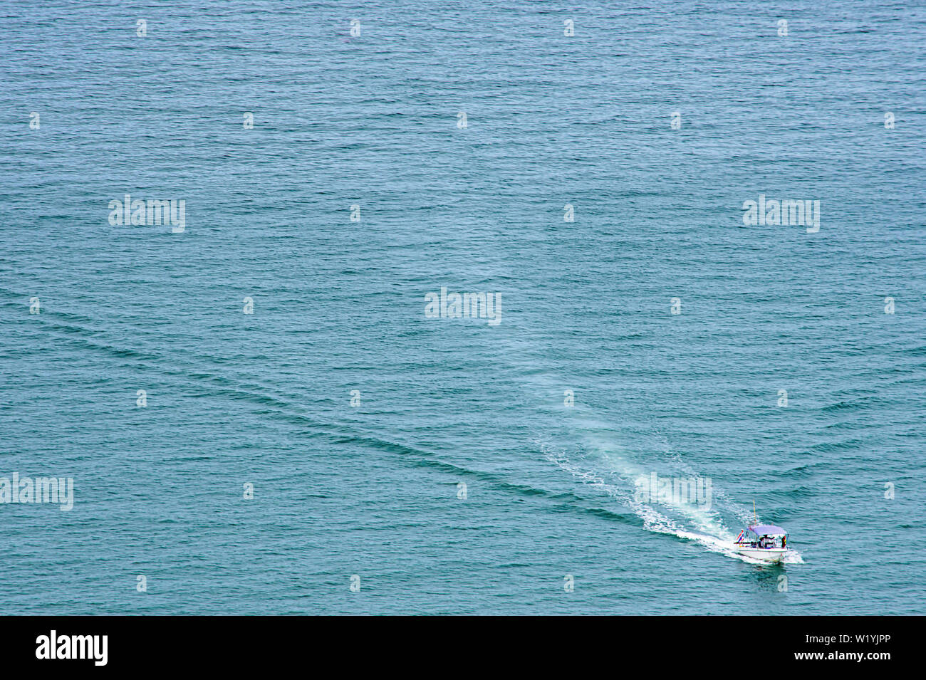 The ship driving on the sea in Thailand Stock Photo - Alamy