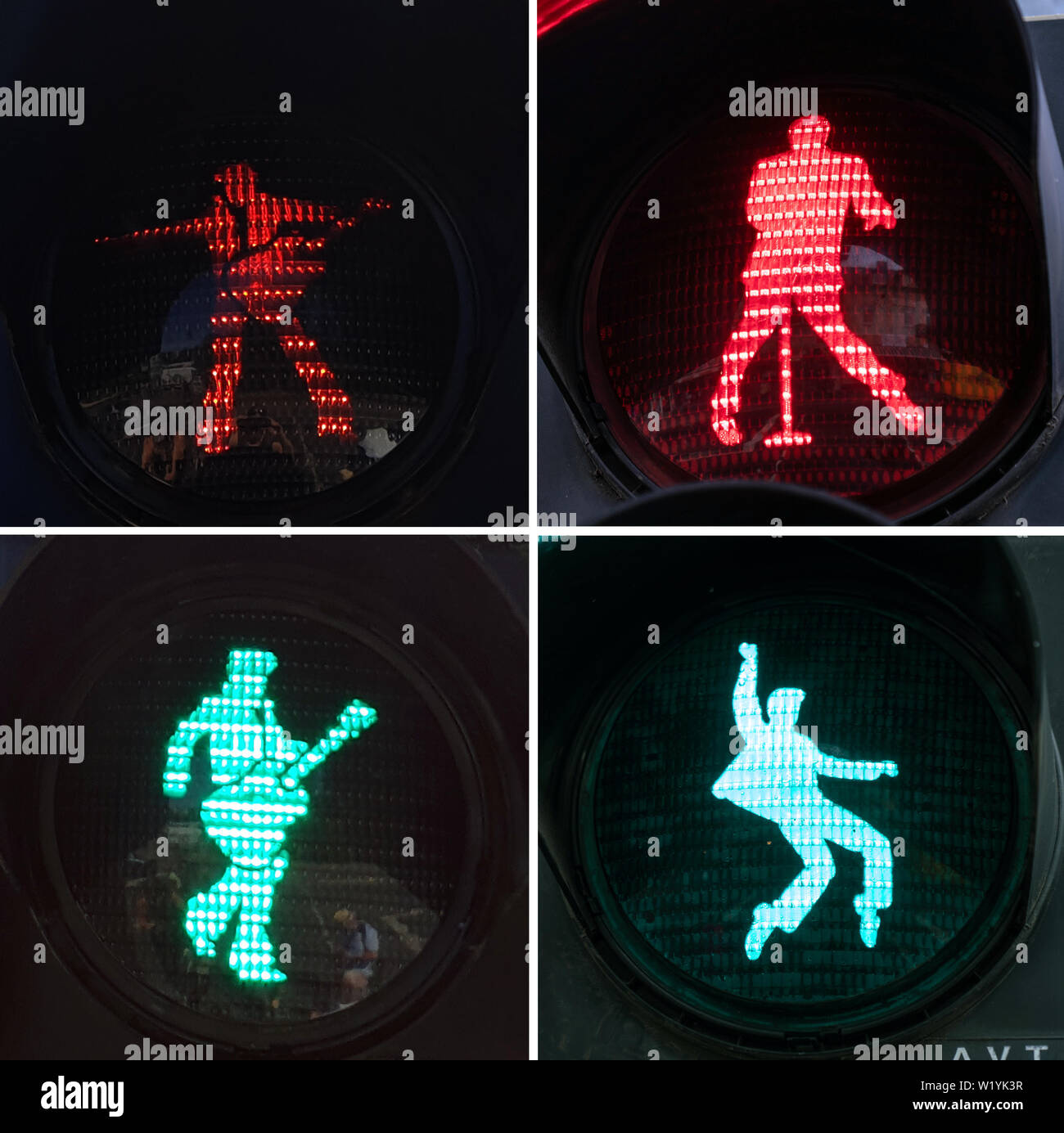 Bad Nauheim, Germany. 04th July, 2019. The combo shows traffic light ...