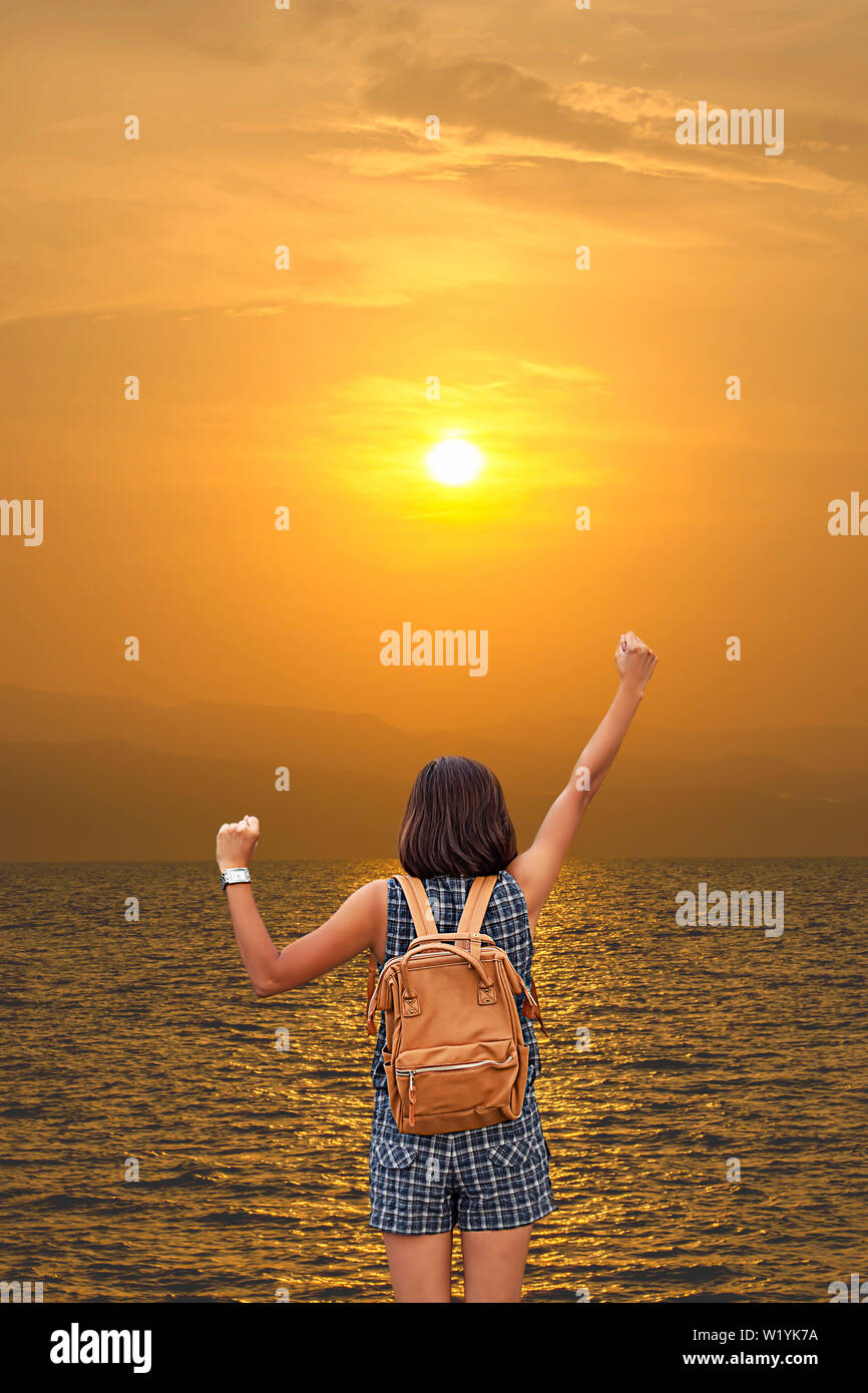 Beautiful sea with sun raise background hi-res stock photography and ...