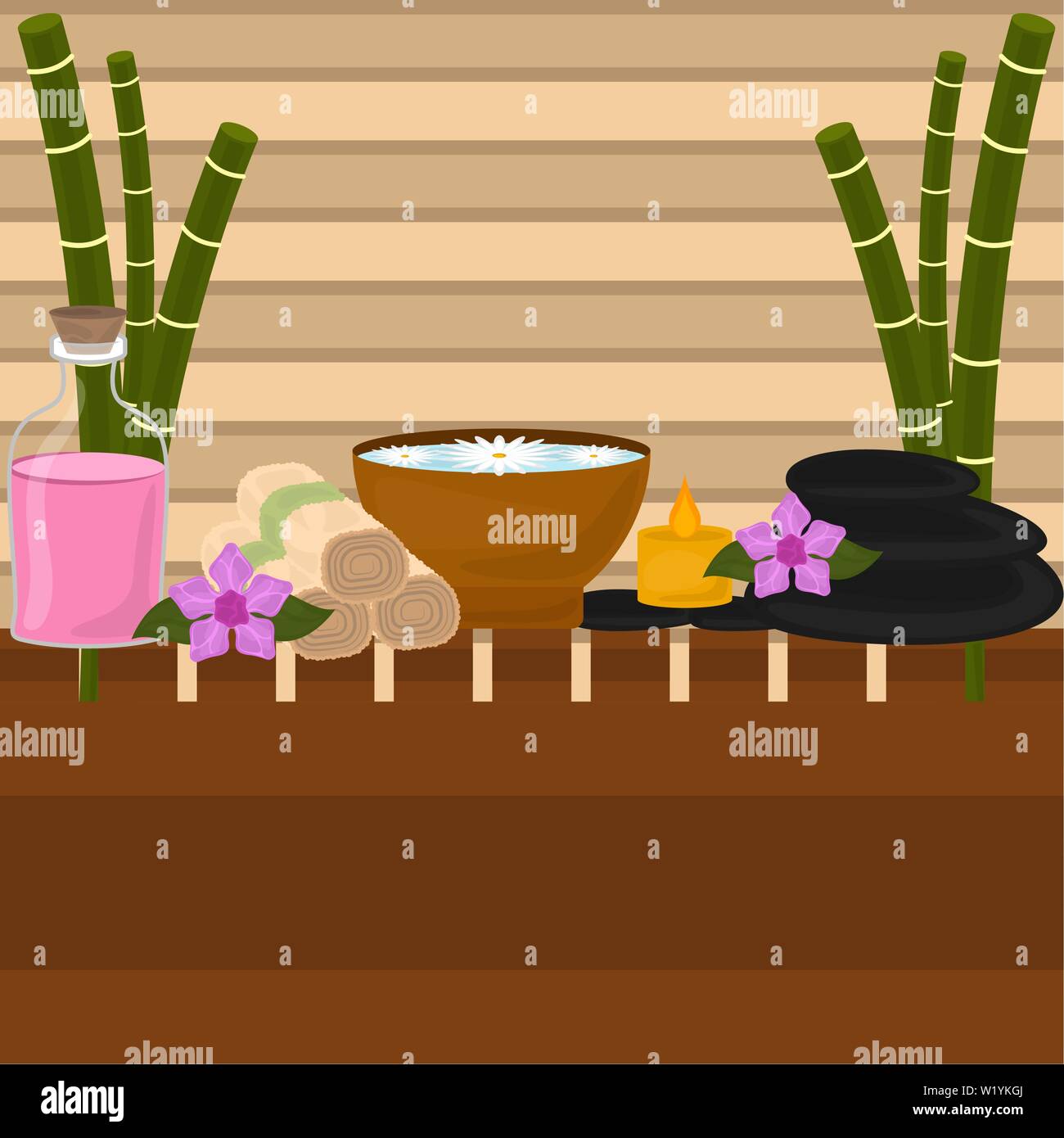 Isolated spa objects image with text - Vector Stock Vector Image & Art ...