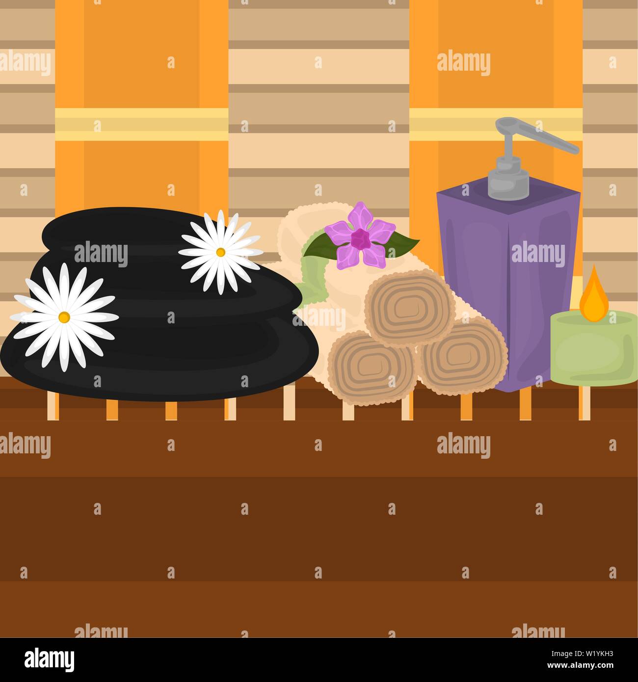 Isolated spa objects image with text - Vector Stock Vector Image & Art ...