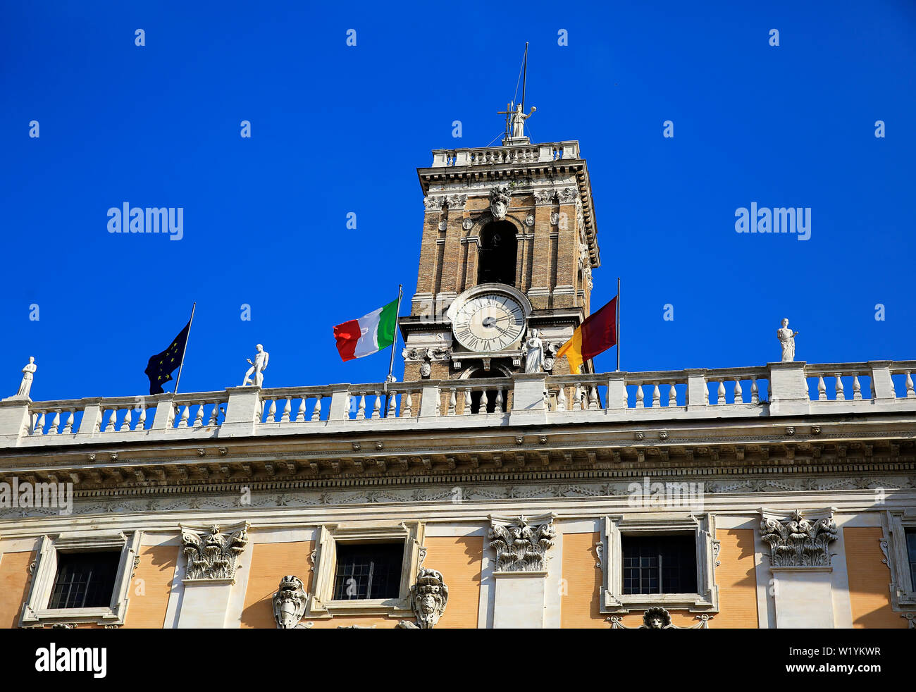 Palazzo Senatorio on Piazza del Campidoglio, on the top of Capitoline ...