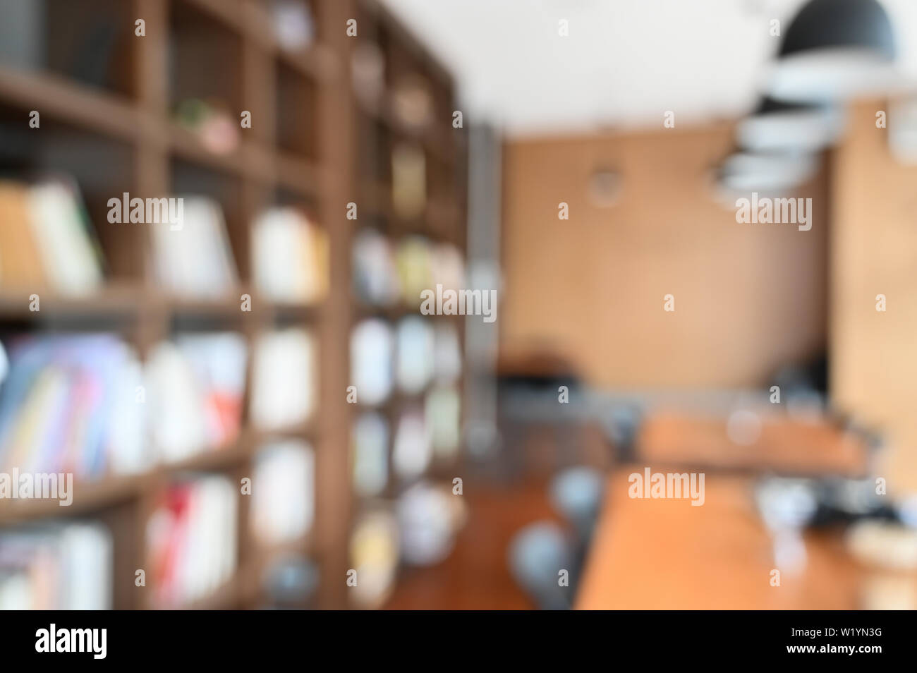Blur library room with abstract background Stock Photo - Alamy