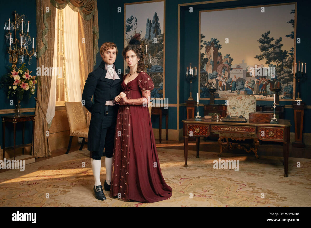 UK. Jack Farthing and Heida Reed in the 2018 production of the drama ...