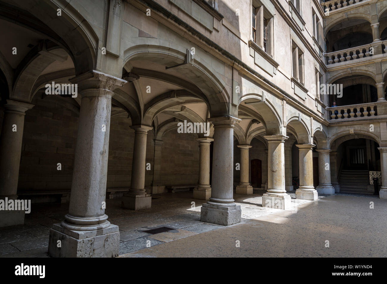 Town Hall, the seat of government of the Canton and Republic of Geneva ...