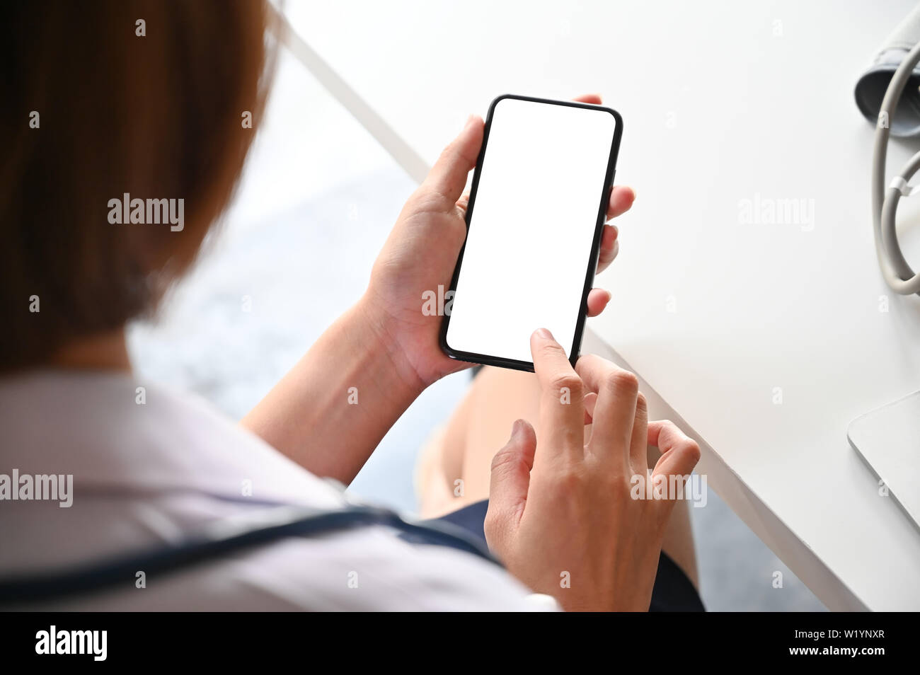 Top view doctor using hi-res stock photography and images - Alamy