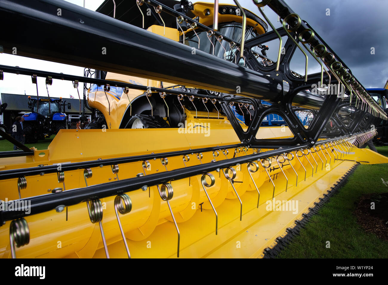 blades and rotor on modern high tech combine harvester Stock Photo - Alamy