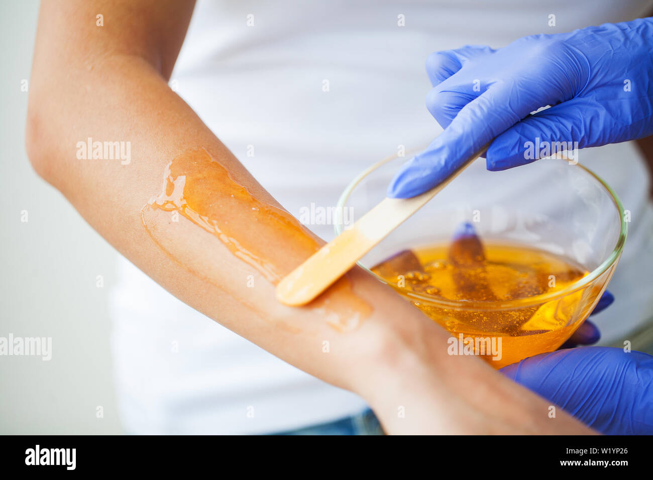 Paraffin hand treatment hi-res stock photography and images - Alamy