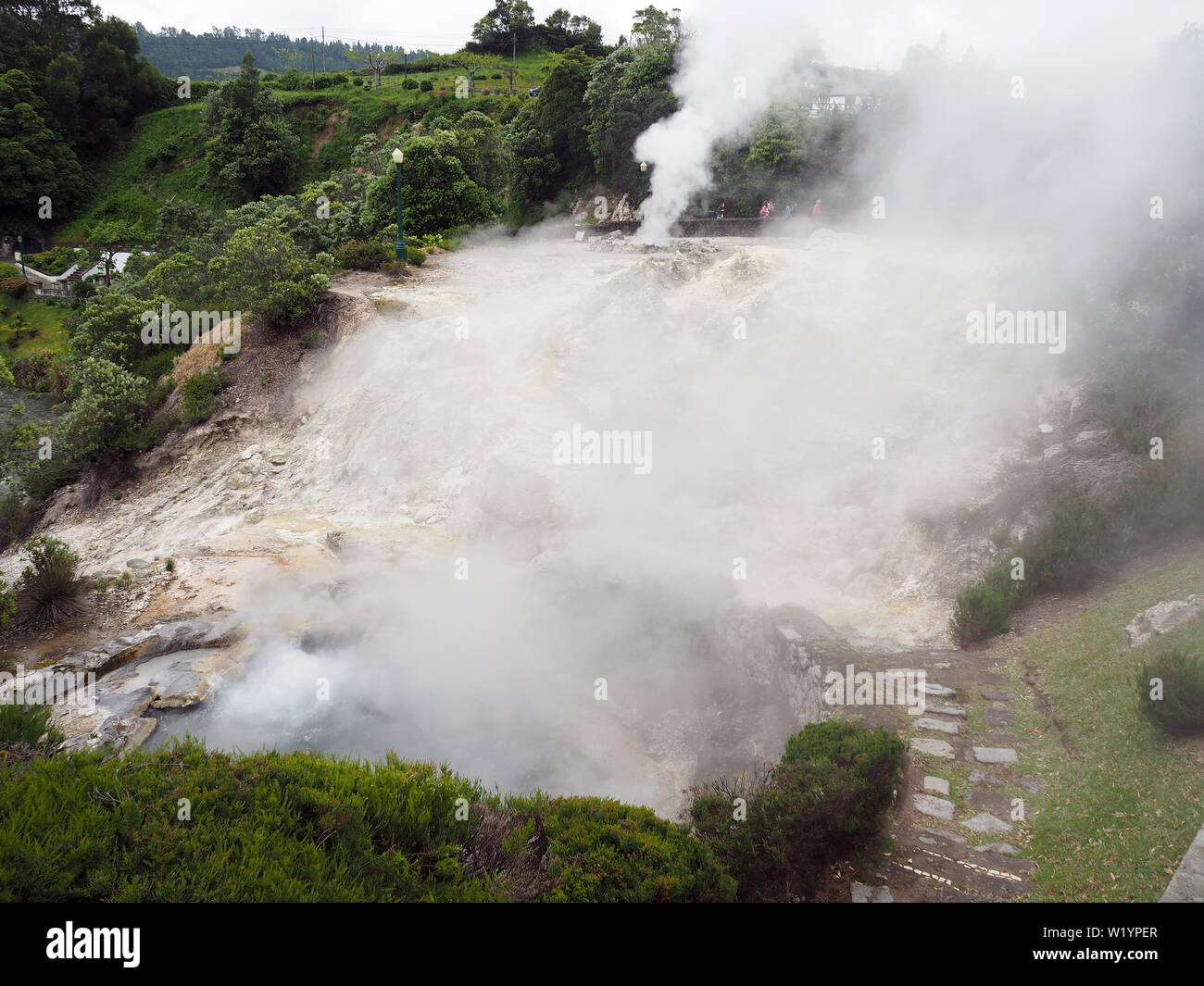 Hot spring, Furnas, São Miguel Island, Azores, Açores Stock Photo - Alamy